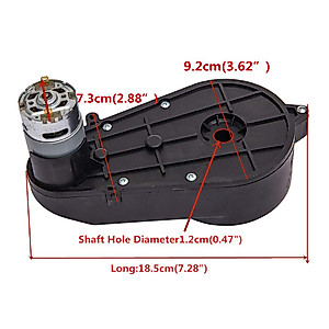 weelye 12V550 40000RPM Gearbox with High Torque 12V DC Motor for Kids Ride on Car SUV Parts, Electric Motor with Gear Box High Speed RS550 DC Motor Match Children Ride on Toys Accessories