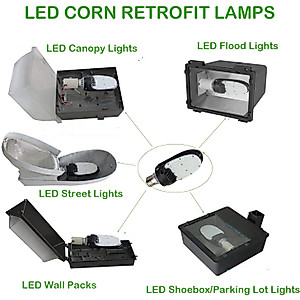 115W LED Corn Retrofit Lamps, Rotatable E39 Mogul Base, 5000K 15500 LM (400-500W MH Equiv.) 180° Commercial LED Paddle Bulb for Retrofitting Parking Lot Wall Pack Flood Lighting Fixtures (8)