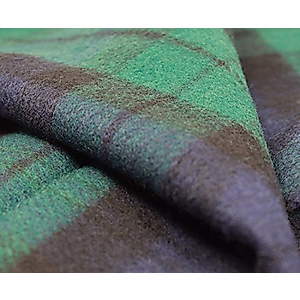 Biddy Murphy 100% Irish Lambswool Plaid Scarf, Soft & Warm, Celtic Tartan Pattern, Blackwatch