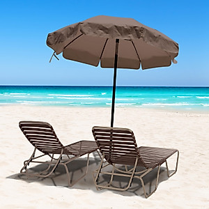 Lumpro Vinyl Straps for Patio Chair Repair Kit 2'' Wide 10 Ft Long Replacement Straps + 20 Free Rivets for Outdoor Lawn Furniture Chaise Lounge Repair (Brown)