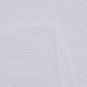100% Pure Cotton Double Layer Crepe Fabric Double Layer Gauze Baby chlidren's Cloth Bedding Towel Cut by The Yard White