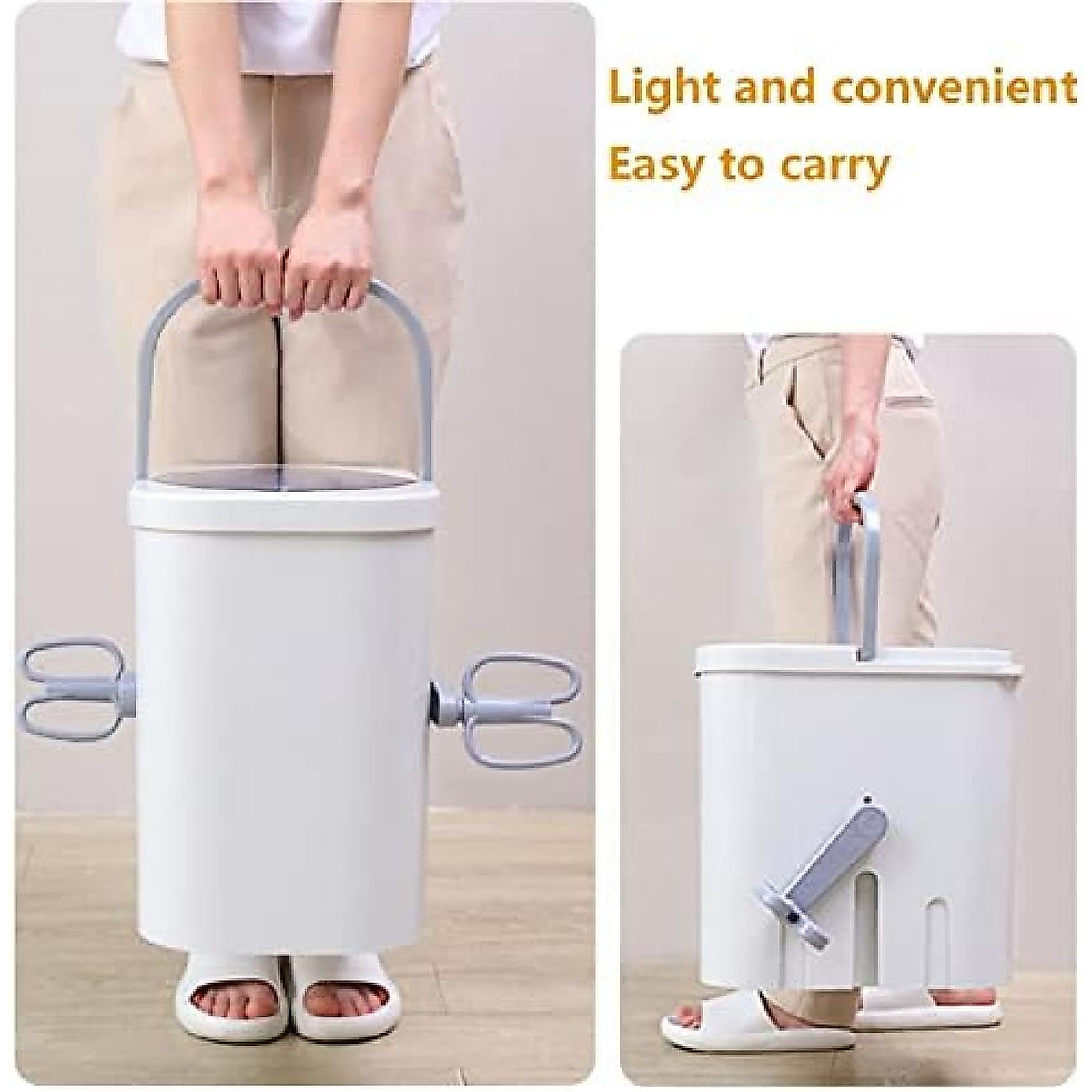 INLIMA Mini Portable Non-Electric Manual Washing Machine,Compact Hand Crank Rotary Washer,Labor-Saving Laundry Alternative, Small Mobile Clothes Washer for Dormitory, Apartment, Camping