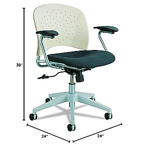 Safco Products 6803LT Reve Task Chair with Round Back, Latte