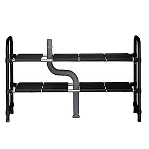 Under Sink Organizer, NEWRAIN 2-Tier Expandable Cabinet Shelf Organizer with Removable Panels, Multi-Use for Under Kitchen Bathroom Sink Organizers and Storage