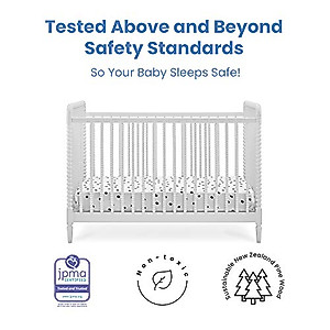 Delta Children Saint 4-in-1 Convertible Crib - Greenguard Gold Certified, Bianca White