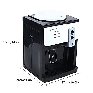 5Gal Water Dispenser,countertop dispensador de agua Drinking Machine Hot/Ice/Cold Top Loading Countertop Water Cooler Dispenser can Put 3.5L, 5L, 10L and 18.9l Bottled Water (Black+White)