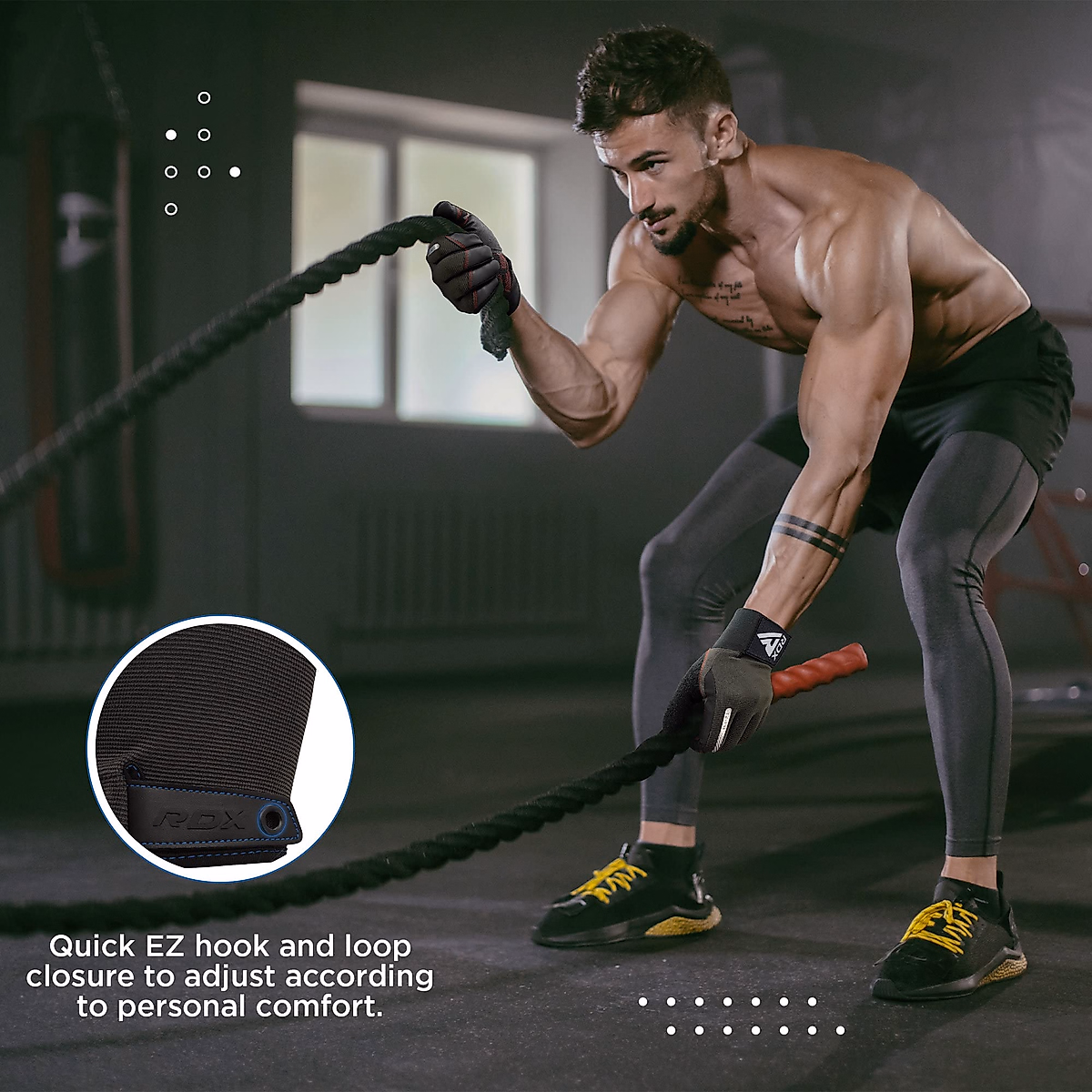 RDX Weight Lifting Gloves with Wrist Support -Touch Screen Full Finger Gym Workout, Breathable Anti Slip Padded Grip, Men Women Fitness Training, Powerlifting Bodybuilding HIIT Exercise Weightlifting