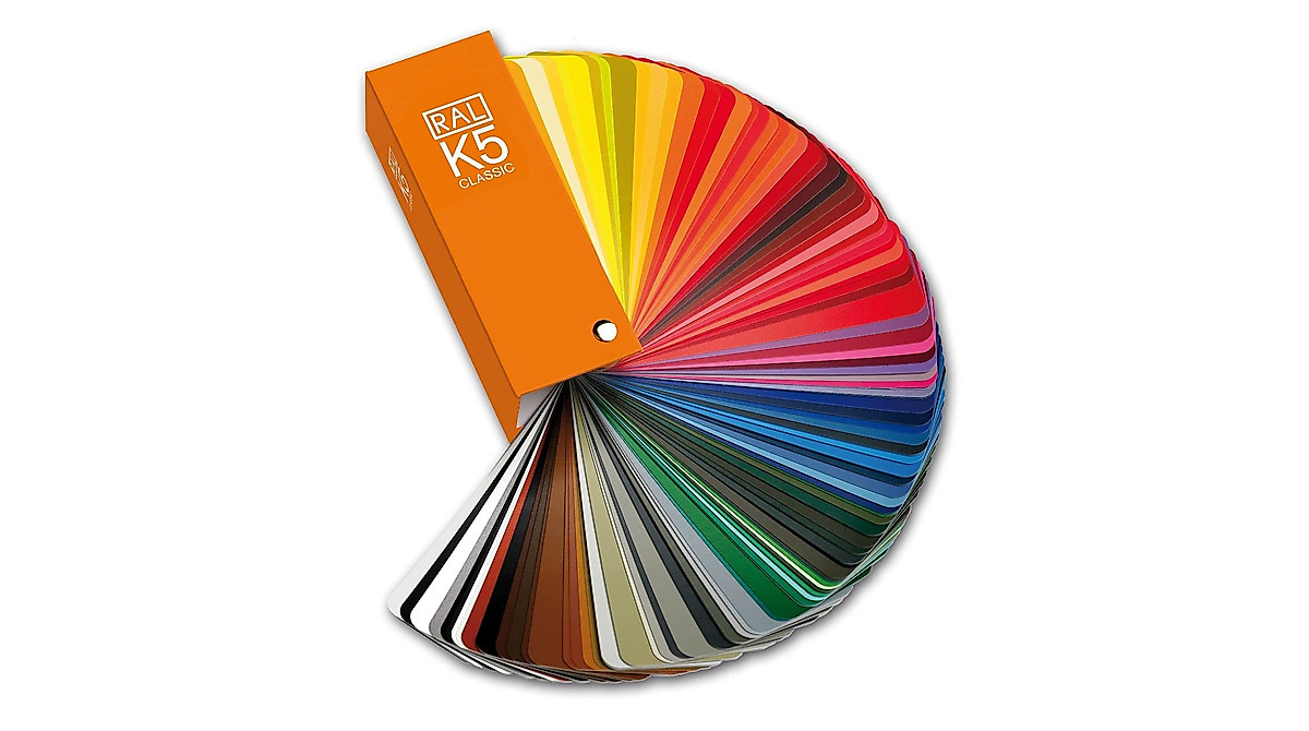 RAL K5 Color Chart, 215 Full Page Color Swatches, Gloss, 8 Languages ...