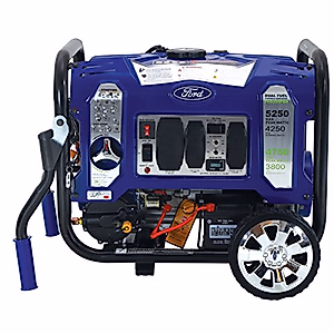 Ford 5,250W Dual Fuel Portable Generator with Switch & Go Technology and Remote Start, FG5250PBR