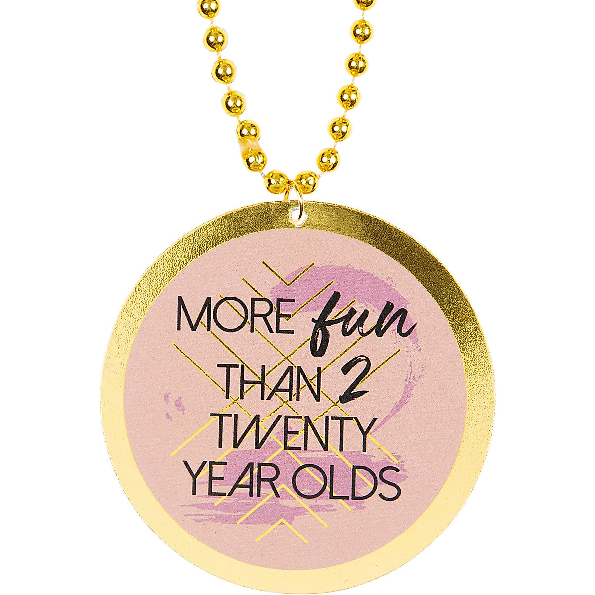 Pavilion Gift Company 40th Birthday Shot Glass Necklace, 1 Count (Pack of 1), Purple