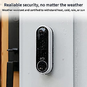 Arlo Essential Wire-Free Video Doorbell - HD Video, 180° View, Night Vision, 2 Way Audio, Direct to Wi-Fi No Hub Needed, Wire Free or Wired, White - AVD2001 RENEWED