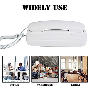 Maxmartt 2 Pcs Wired Intercom Phone AC DC Two Way Intercom Doorphone Home Room Intercome Phone Indoor Telephone Audio Non-Visual Interphone for Villa Home Office