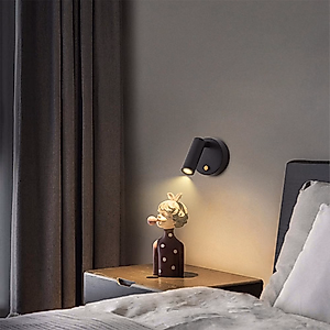 Battery Operated Wall Light Magnetic Spotlight 90°/350° Adjustable Led Wall Sconce Touch Control Usb Charging Wall Mounted Lamp Cordless Wall Lamp Portable Stair Lights Indoor for Reading Lamps