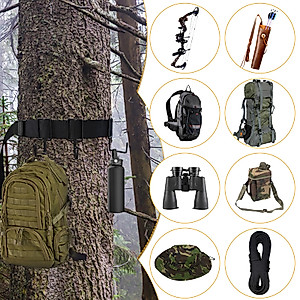 YUNVI 2 Pack Treestands Strap Gear Hangers with 12 Hooks,Hunting Tree Stand Bow & Gear Hanger,Saddle Hunting and Gear Equipment Hanger,Tree Stand Accessories Strap for Bow Arrows Bag