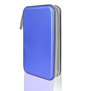 Rekukos 104 Capacity CD/DVD Case Wallet, Storage,Holder,Booklet (blue)