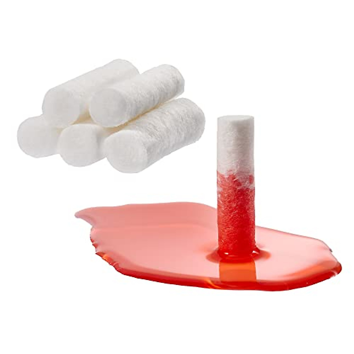 Point Cotton Nosebleed Plugs - Extra Absorbent Blood Clotting Cotton Rolls for The Nose (50 Count)