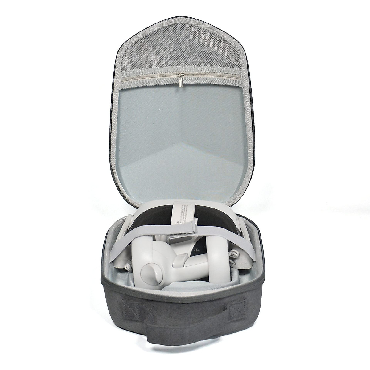 XROS VR Hard Carrying Case, VR Storage Bag Compatible with Oculus Quest 2 Basic, Protective Travel Case with Organized Compartments, Durable Materials and Versatile Design