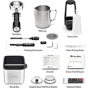 Breville the Oracle Touch Automatic Espresso Machine with Grinder & Milk Frother, Espresso Maker with Touchscreen, Cappuccino & Latte Machine for Home, BES990DBL, Damson Blue