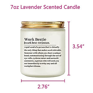 LAMIVEENLA Gifts for Coworkers Scented Candle - Work Bestie Gift for Women Office Coworker Gifts for Women Small Cool Funny Birthday Holiday Gifts for Coworker Going Away Leaving Gifts Soy Candle 7oz