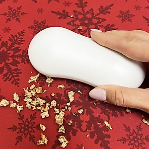 Table Crumb Sweeper 1 Pack White or Red 5.5" X 2.75" Inches Cleanning Brush Reusable Handheld Crumb Sweeper Nutshell Soft Bristles Debris Collector for Table Mat Bed Cleaner Rolling Portable Vacuum