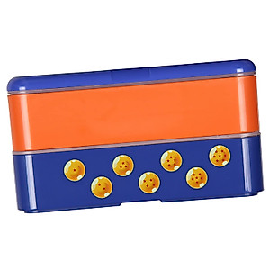 JUST FUNKY Dragon Ball Z Orange and Blue Goku Single Portion Compartment Bento Lunch Box