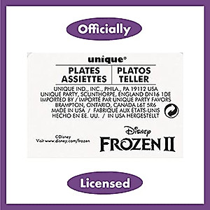 Frozen Birthday Party Supplies Set | Frozen Party Decorations | Frozen Party Supplies | Frozen 2 Theme With Elsa, Anna & Olaf for Boys & Girls | With Banner, Tablecloth / Table Cover, Dinner & Cake Plates, Napkins, Cups, Button | Serves 16 Guests