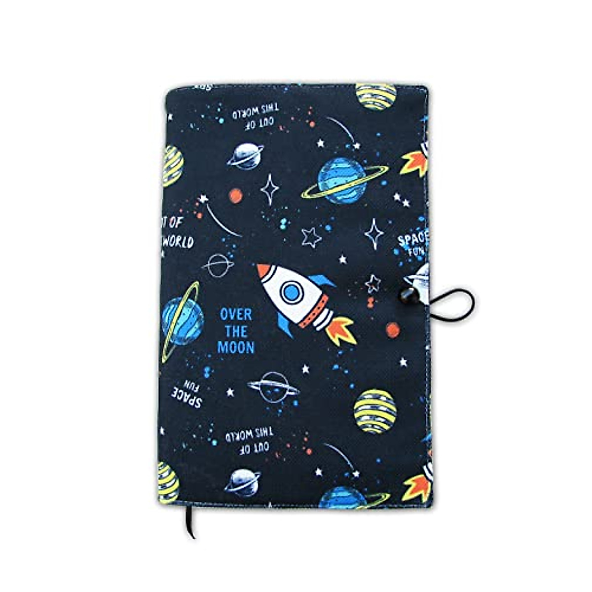 Book Sleeve Cover - Fabric Novel for Adult Books Cover for Paperback, Space Pattern Washable Book Protector - 5.5 x 8.2 x 1.6 Padded Case for Novel