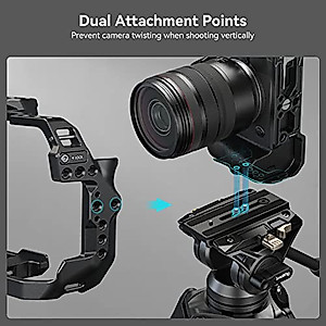 SmallRig R6 Mark II Camera Cage for Canon, Formfitting Video Making Camera Rig for Canon R6 Mark II, Built-in Dual NATO Rails, Quick Release Plate for Arca, Horizontal and Vertical Shooting - 4159