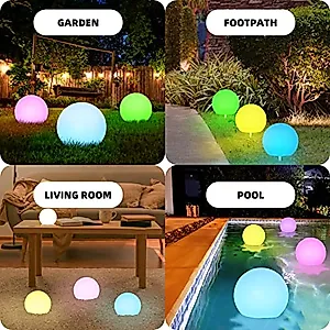 Dolita Solar Floating Pool Lights, 3-Pack Solar Powered Color Changing LED Pool Lights with Remote Control IP67 Waterproof Glow Garden Pathway Lights for Pool Patio Party Lawn Decoration