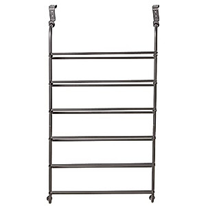 Whitmor Door Shoe Rack, 7.5x22.625x41.80, Gunmetal Gray