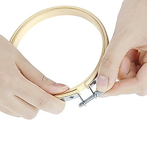 Caydo 12 Pieces 6 Inch Embroidery Hoops Set Bulk Bamboo Circle Cross Stitch Hoop Round Ring