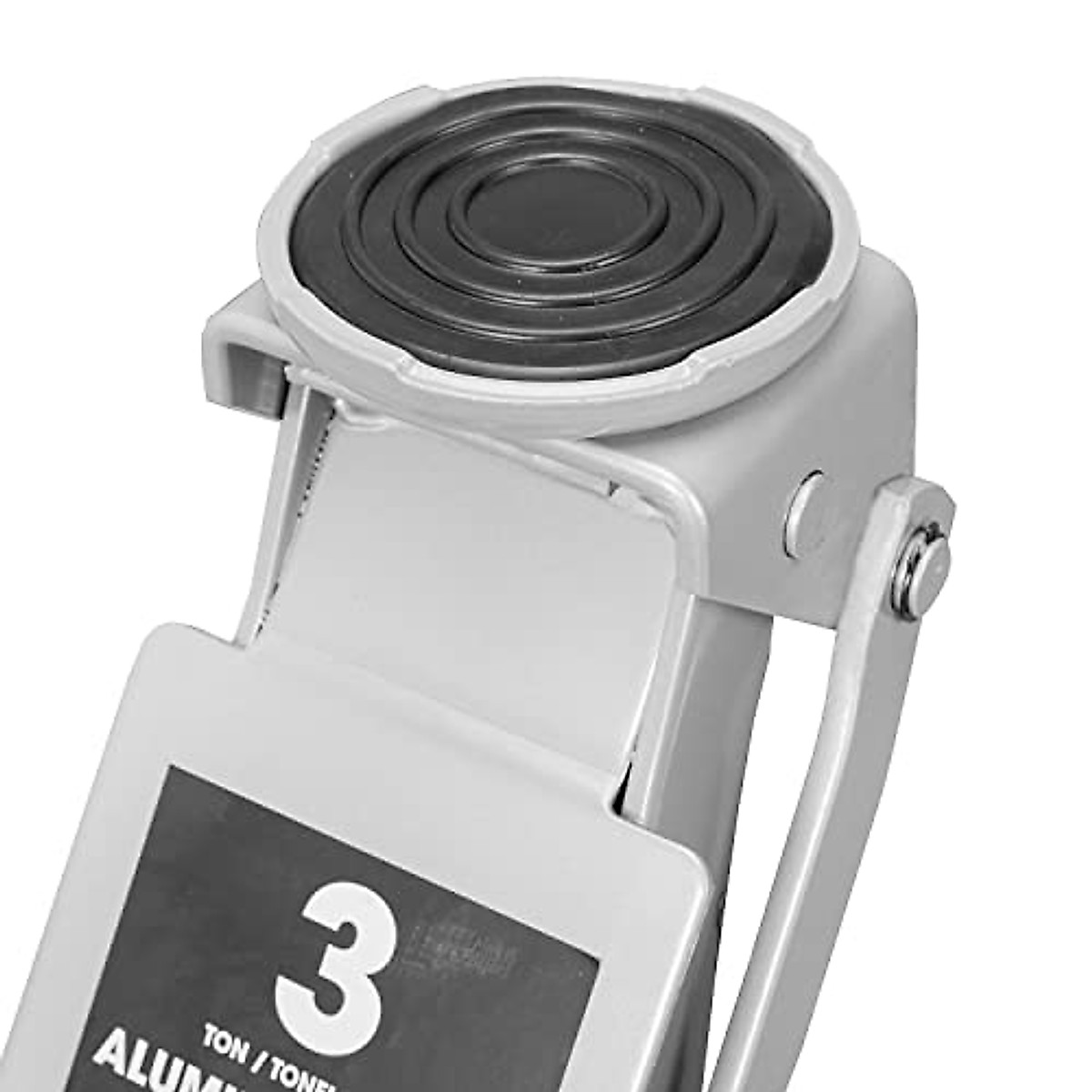 WOLF Hydraulic Low Profile Aluminum and Steel Racing Floor Jack with Dual Piston Quick Lift Pump, 3 Ton (6,000 lb) Capacity, Black, WFT830011LB