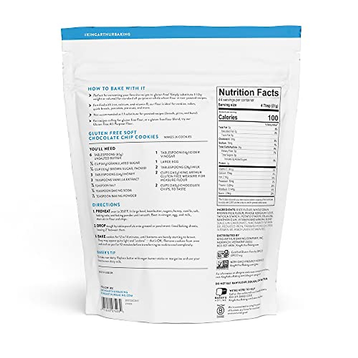 King Arthur, Measure for Measure Flour, Certified Gluten-Free, Non-GMO Project Verified, Certified Kosher, 3 Pounds, Packaging May Vary