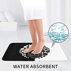 Dungeons and Dragons Yin Yang Bathroom Rugs Carpet Toilet U-Shaped Mat Set Non-Slip Cover Floor Bath Decorate