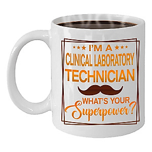 MONIZILUCKY Clinical Laboratory Technician Mug, Clinical Laboratory Technician Gift, Gift for Clinical Laboratory Technician Retirement - 11oz White Ceramic Coffee Mug - Christmas, Thanksgiving