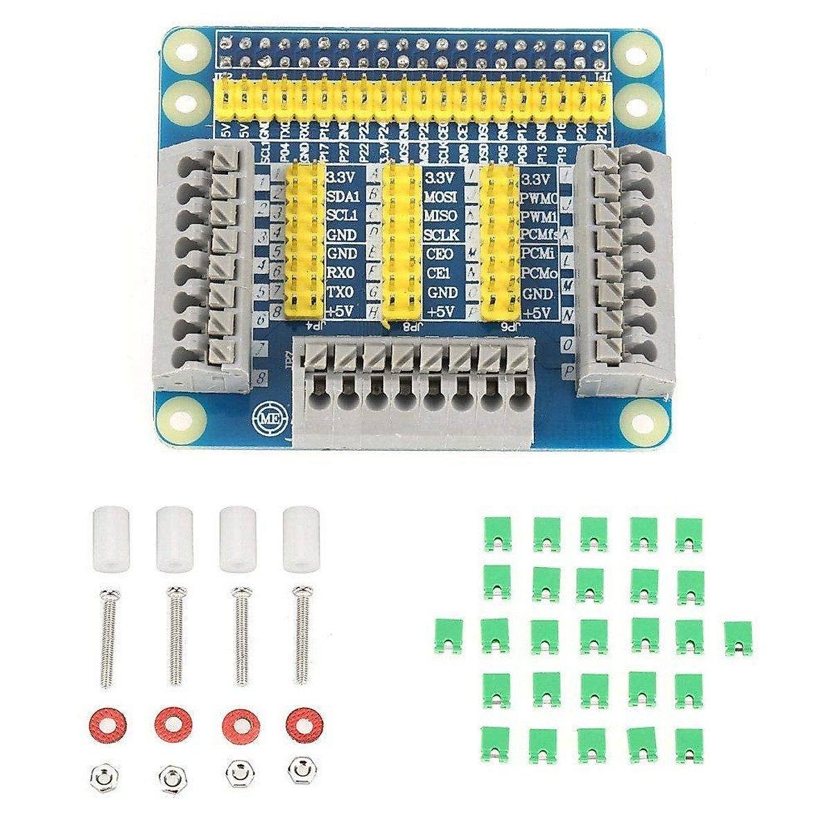 RedTagCanada For GPIO Expansion Board Raspberry Pi Shield for Arduino for Raspberry PI 4B/3B GPIO Extension Board Multi-Function with Screw Accessories for Raspberry Pi 3/2 DIY Kit w/40 pins F/F cable