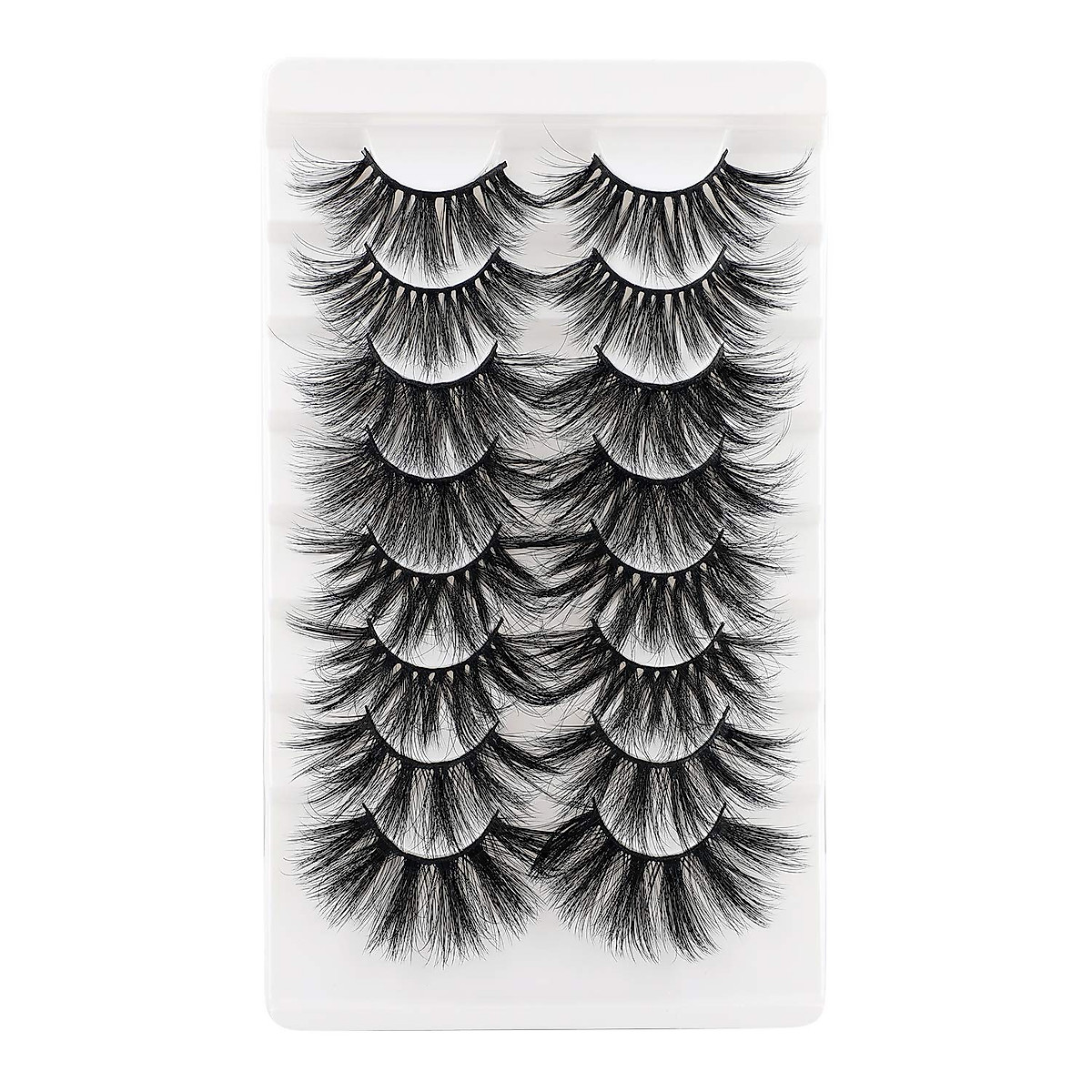 Mink Eyelashes 25mm Lashes Pack HeyAlice Fluffy 8 Pairs 4 Styles Mixed Eyelashes Long Strip Thick Volume Fake Lashes