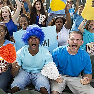 Hooshing 24PCS Cheerleading Pom Poms Yellow Plastic Cheer Pom Poms with Handles for Team Spirit Sports Party Dance