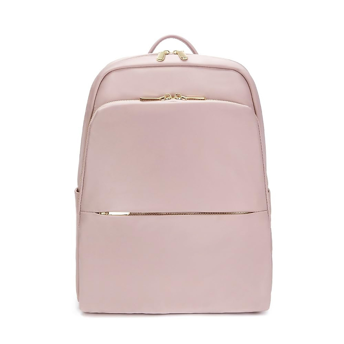 FULL DESIGN Travel Laptop Backpack for Women, 14 inch Water Resistant Computer Backpack, Fashion Daypack Shoulder Bag for Work College (Pink)