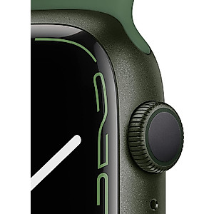 Apple Watch Series 7 (GPS, 45MM) - Green Aluminum Case with Clover Sport Band (Renewed Premium)