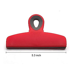 Chip Bag Clips for Food, 4 Large Heavy Duty Bag Chips Set for Kitchen Storage, 5.3 Inches Wide