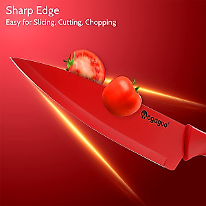 Mogaguo 7 Piece Professional kitchen knife Set Dishwasher Safe, Sharp Knife Set for Cutting Meat, Knives Set for Kitchen Cooking