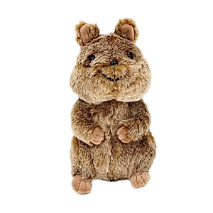 Whrigud Kawaii Quokka Kangaroo Plush Stuffed Animal Lifelike Short Tail Kangaroo Plushie Pillow Plush Toy Soft Stuffed Squirrel Pillows for Kids Gifts Home Decor 8.5'' (Quokka)