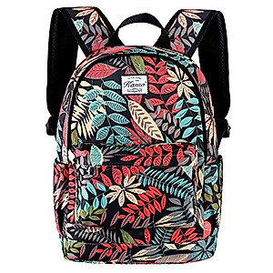 KAMO Backpack for Girls - Fashion Floral Schoolbag College Student Cute bag Lightweight DaypackTravel Bag for Women, Men, Teens