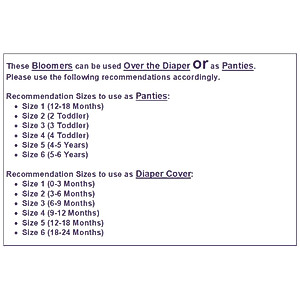 B-One Kids Baby Girls 100% Cotton Diaper Cover Bloomers 4 Pack (Size 2, Pastel)