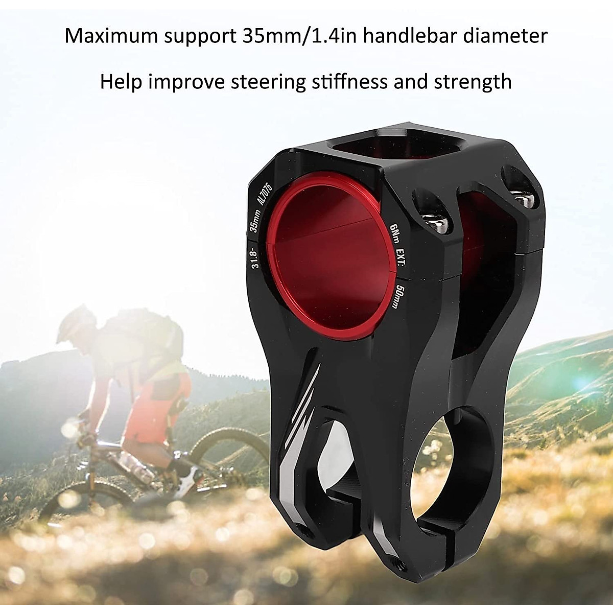 ZECHAO Bike Stem,Aluminum Alloy for 31.8-35mm/1.3-1.4in Handlebar Bikes Lightweight Road Bike Handlebar Stems Bike Stem