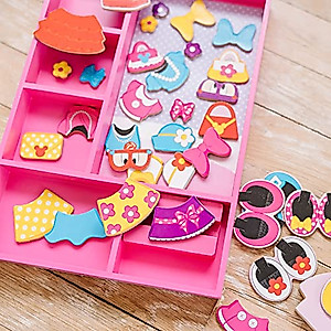 Melissa & Doug Disney Minnie Mouse Magnetic Dress-Up Wooden Doll Pretend Play Set (35+ pcs)