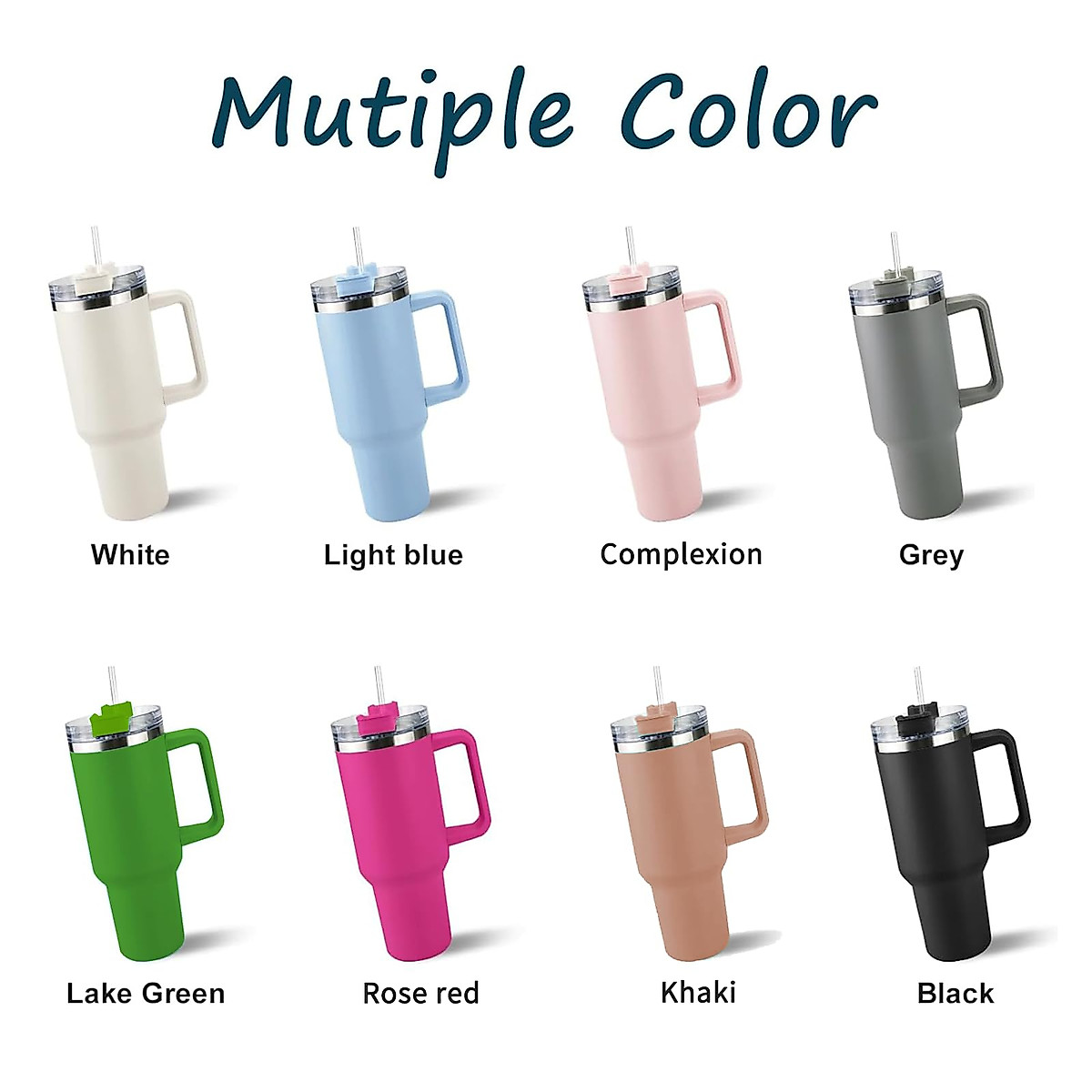 Personalized 40 Oz Tumbler with Engraved Logo Text and Graphic|Custom Insulated Tumbler with Lid and Straw Double Wall Stainless Steel Coffee Tumbler Personalized Gifts for Women and Birthday