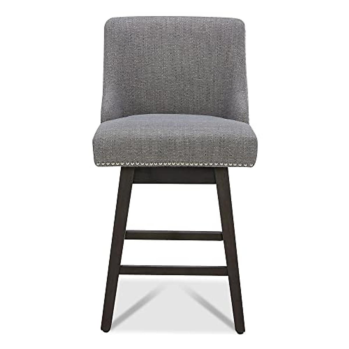 CHITA Counter Height Swivel Barstool,26" H Seat Height Upholstered Bar Stool,Fabric in Fog