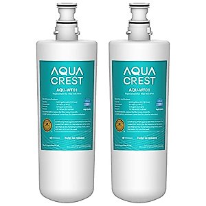 AQUA CREST 3US-AF01 Under Sink Water Filter, Replacement for Standard 3US-AF01, 3US-AS01, Aqua-Pure AP Easy C-CS-FF, WHCF-SRC, WHCF-SUFC, WHCF-SUF Water Filter, NSF/ANSI 42 Certified (Pack of 2)